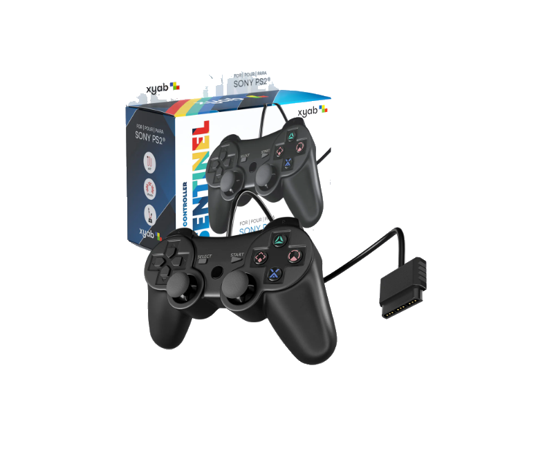 Controller - PlayStation PS2 - Sentinel Wired Controller (Black) | Full ...